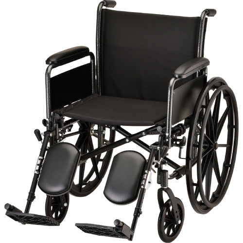 20 Inch 5201 Steel Wheelchair with Full Arms – Harmony Home Medical Supply