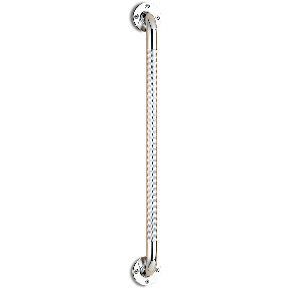 24" Wall Grab Bar Chrome With Knurled Handle | Harmony Home Medical